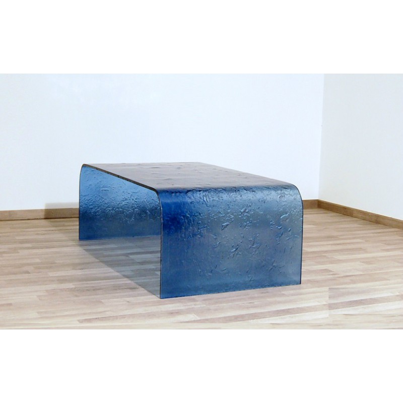 Tavolino in Cristallo Curvato, Art. 1072, Italy 1970