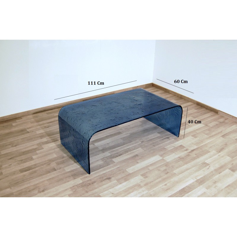 Tavolino in Cristallo Curvato, Art. 1072, Italy 1970